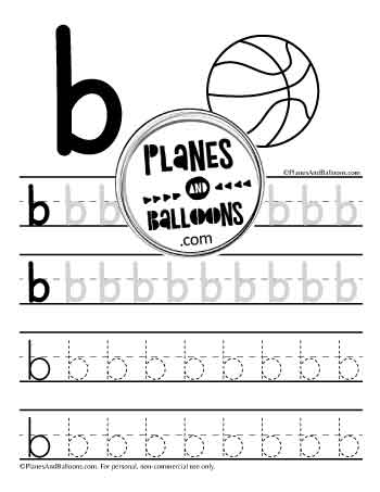Lowercase Letter Tracing Worksheets PDF - Planes & Balloons