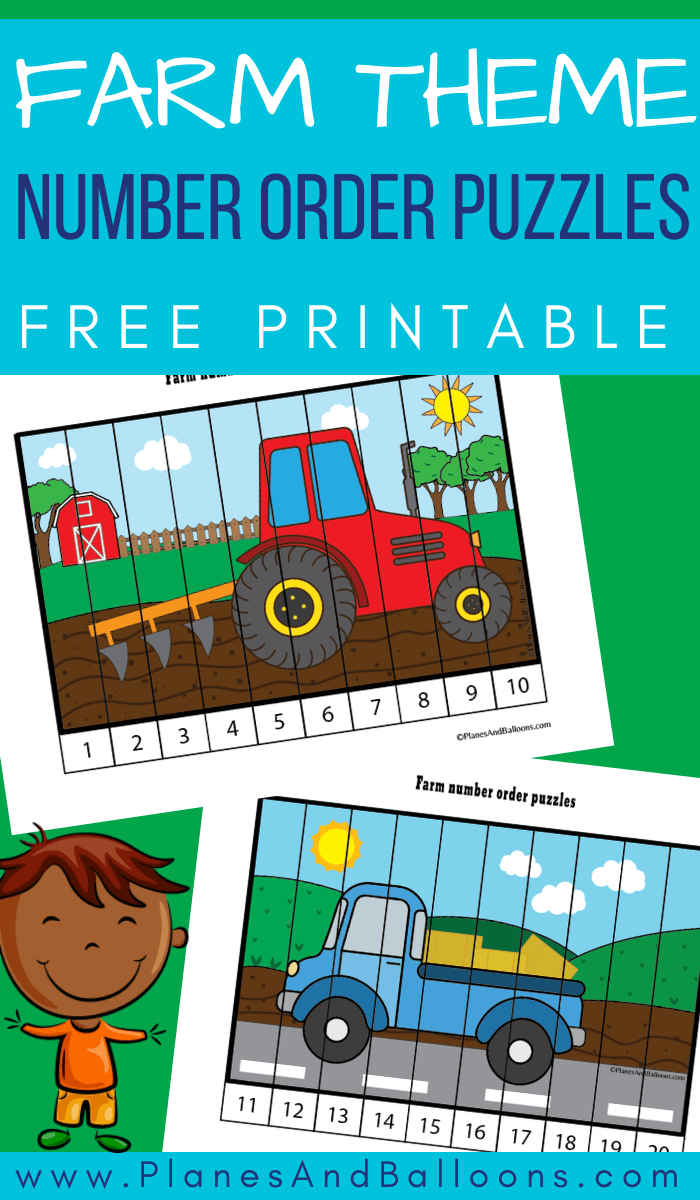 Farm Theme Preschool Puzzles - Planes & Balloons