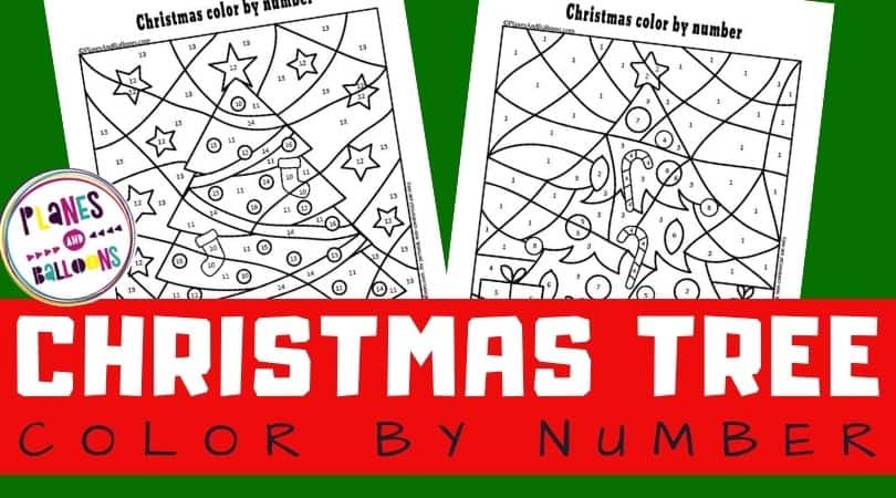 Christmas Tree Color By Number (FREE Printable) - Planes & Balloons