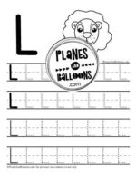 Lowercase Letter Tracing Worksheets PDF - Planes & Balloons