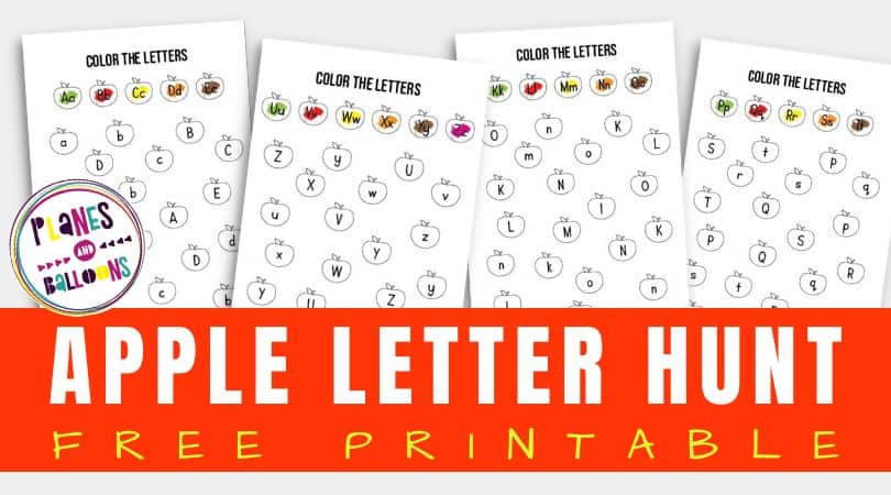 Apple Letter Hunt Worksheets For Kindergarten FREE Printable