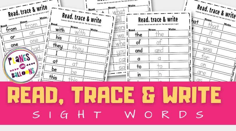 Trace And Write Sight Words Worksheets - Tracing Sight Words PDF